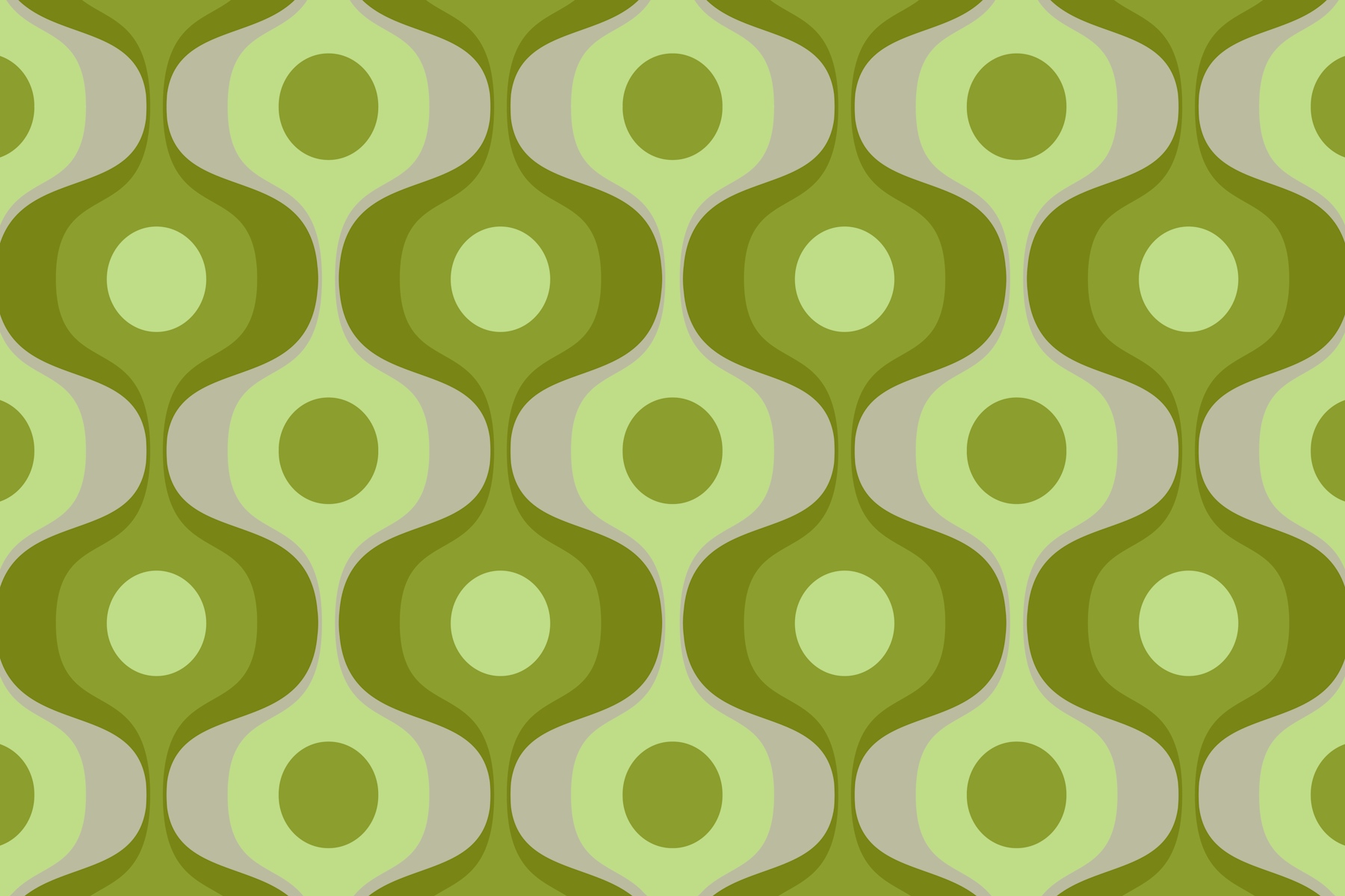 Vivid Green Vintage Abstract Geo wallpaper | Happywall