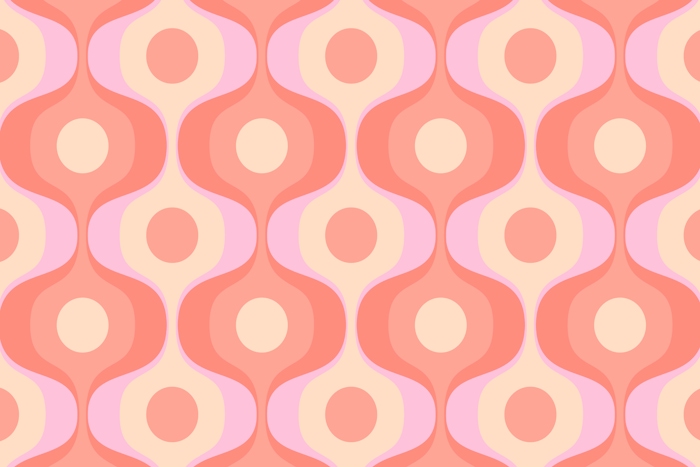 Pink Vintage Geometric Wallpaper
