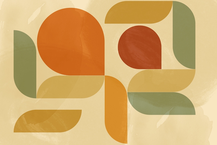 Bold Sunset Shapes Wallpaper | happywall.com