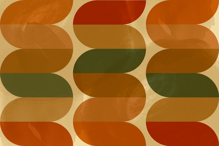 Mid-Century Geometric Autumn Wallpaper
