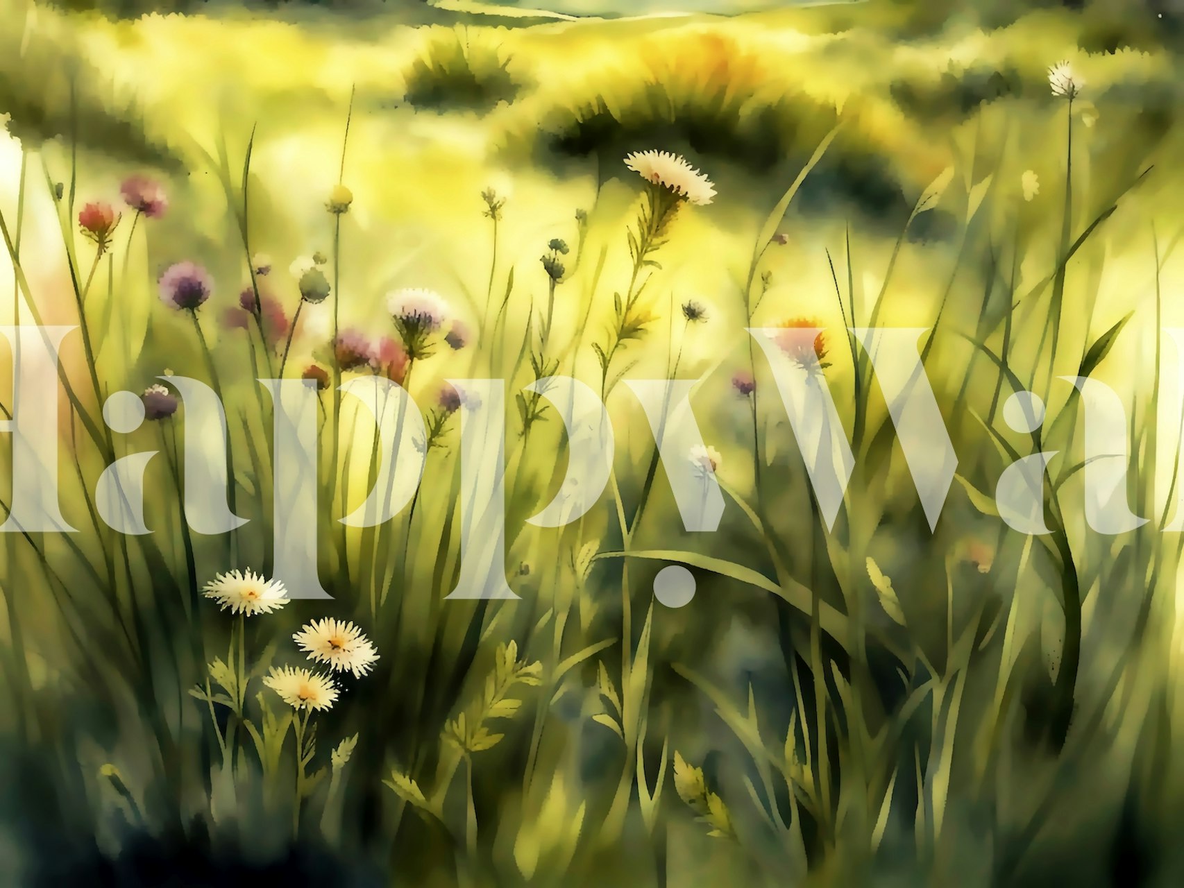 Moody Summer Grass Wallpaper