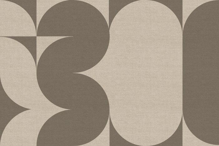 Neutral Retro Linen Collage Wallpaper - Happywall