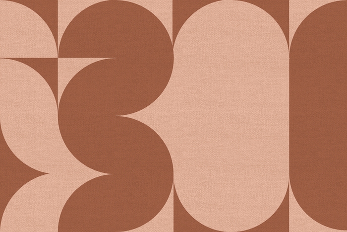 Warm Retro Linen Collage Wallpaper | happywall.com