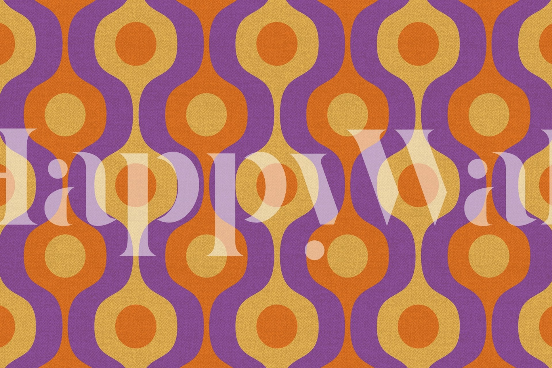 Crazy 70s Retro Linen Wallpaper | Happywall