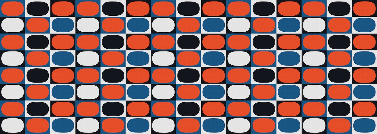 Blue and Red Art Wallpaper - Happywall