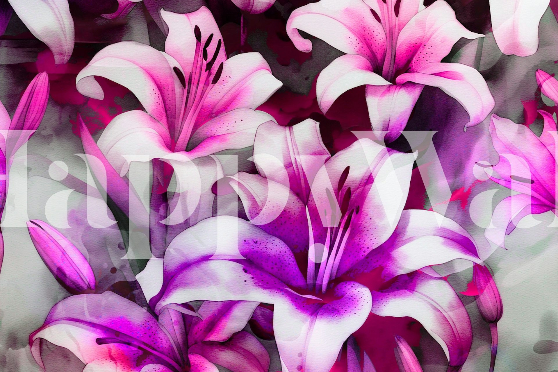 Mysterious Lillies Abstract Wallpaper | Happywall