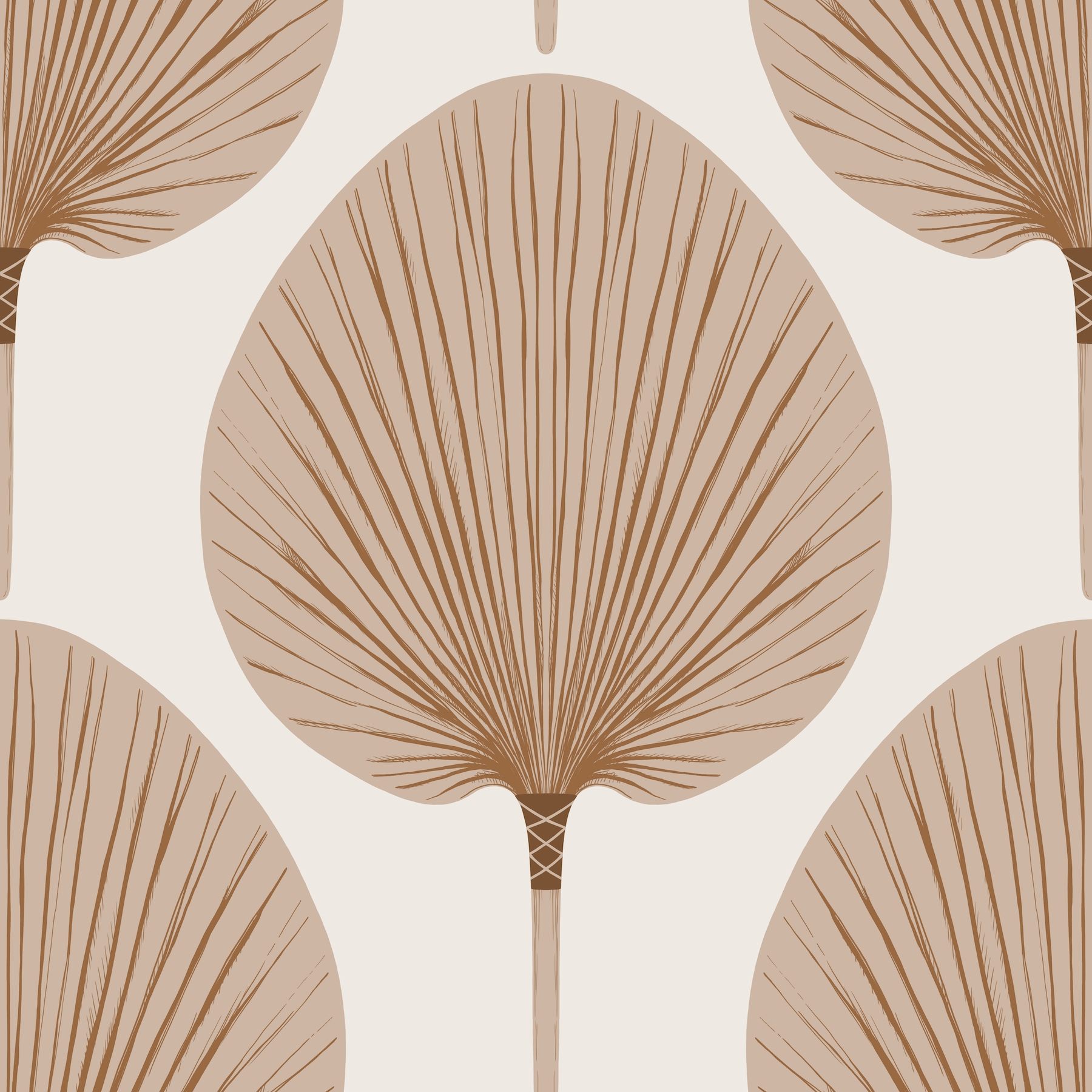 Palm Leaf - Earthy wallpaper | Happywall