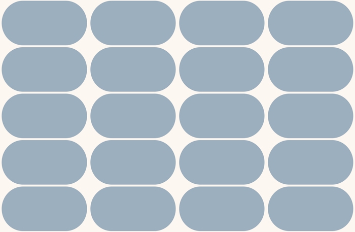 Blue Grey Mid-Century Geometric Wallpaper