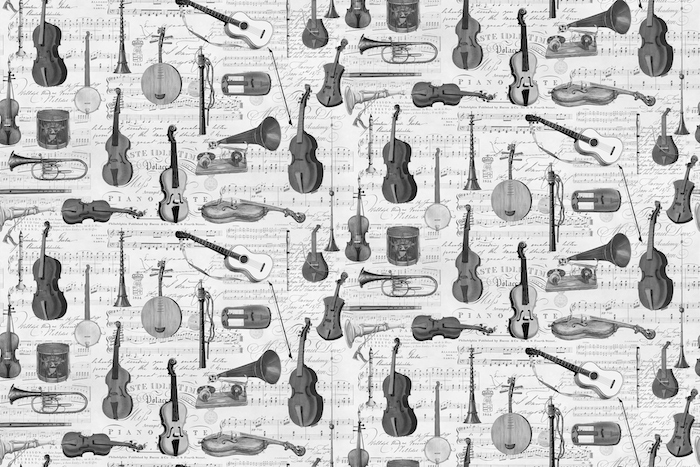 Vintage Music Instruments Wallpaper | happywall.com