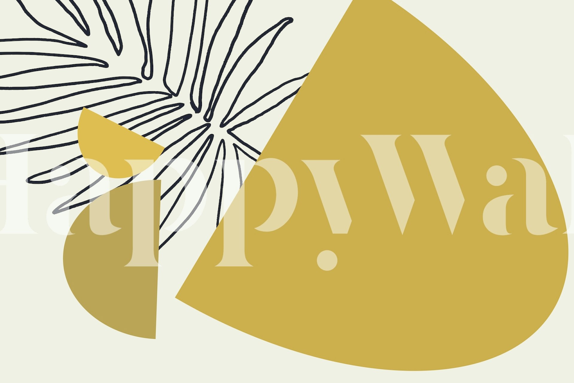 Mid Century Urban Jungle Abstract Floral wallpaper | Happywall