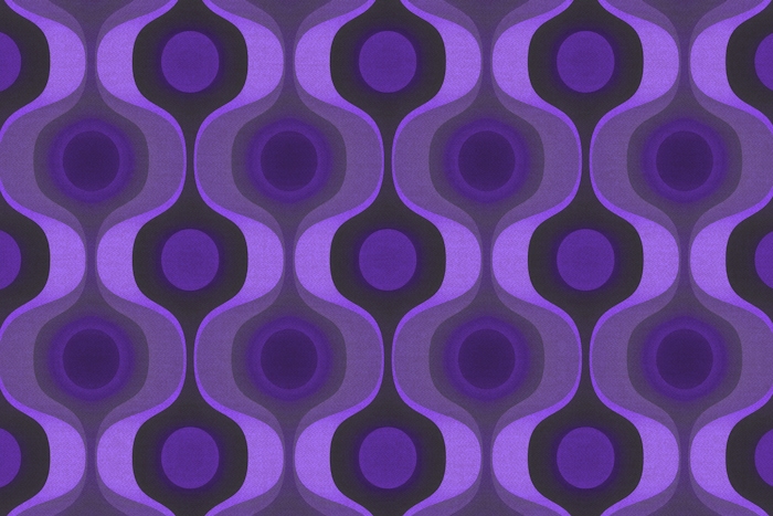 Purple Retro 70s Groovy Wallpaper | happywall.com