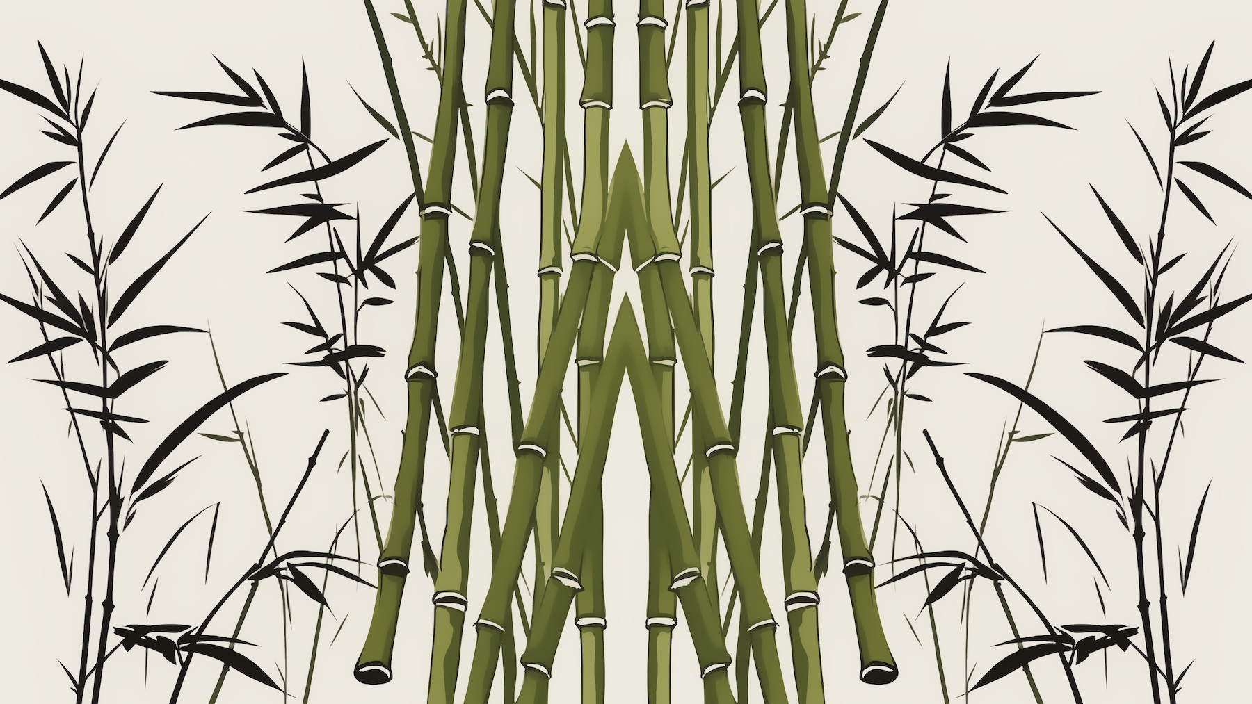 Art Deco Bamboo Grass Tribal wallpaper | Happywall