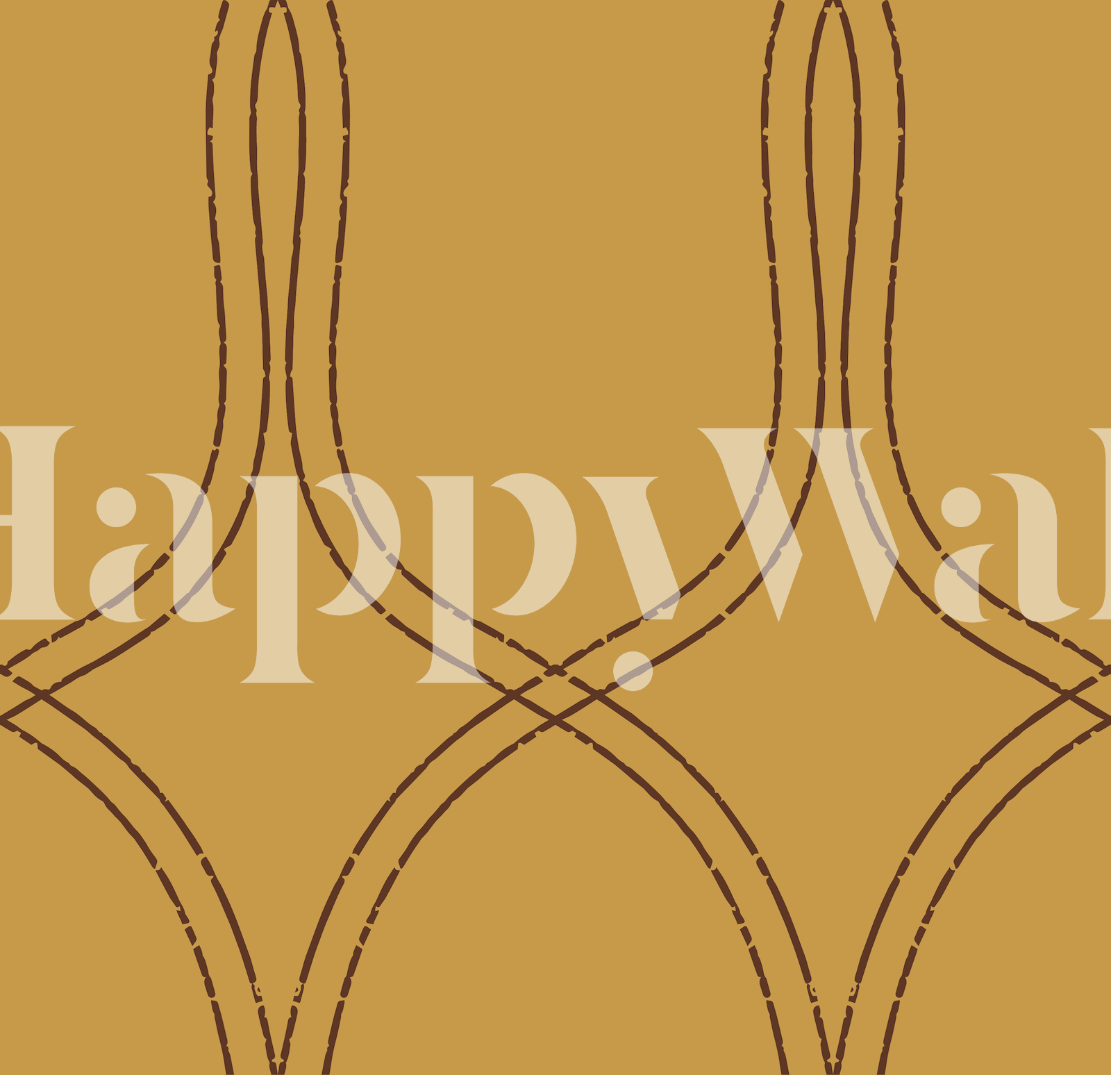 Mindfulness Zen Damask Yellow - Happywall