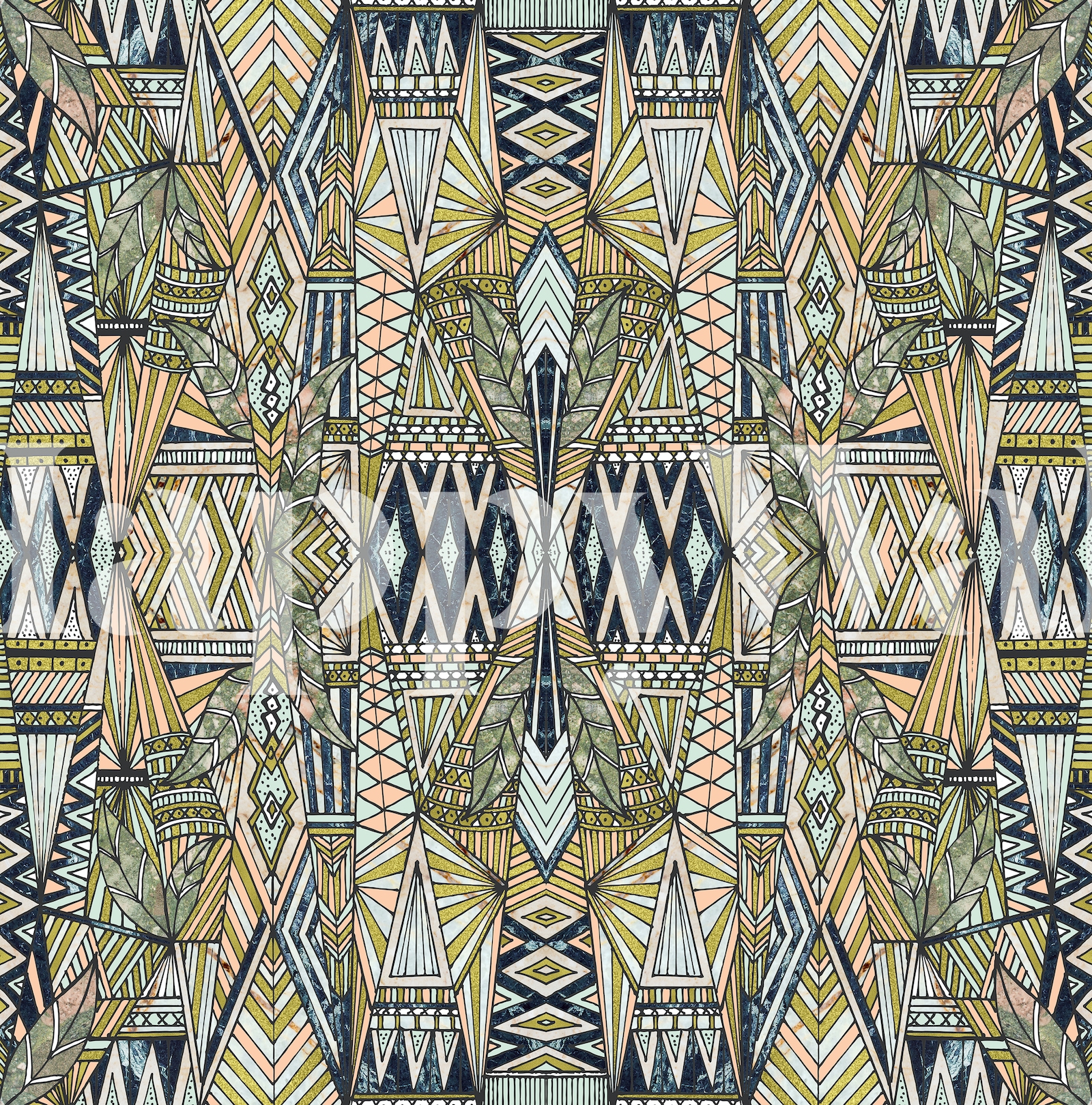 Nature Tribal Modern Pattern Wallpaper - Happywall