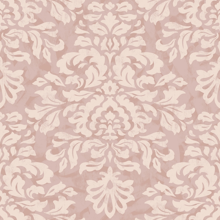 Damask - dusty rose Wallpaper | happywall.com