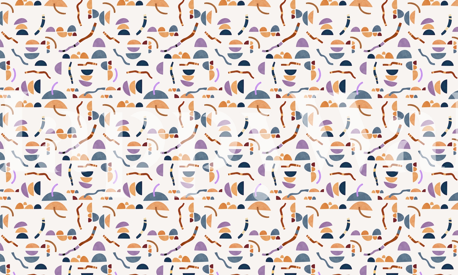 Modern Simple Shapes Pattern Wallpaper