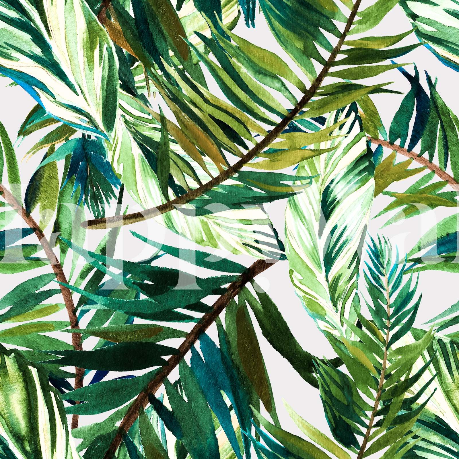 Leaf the jungle watercolor - Happywall