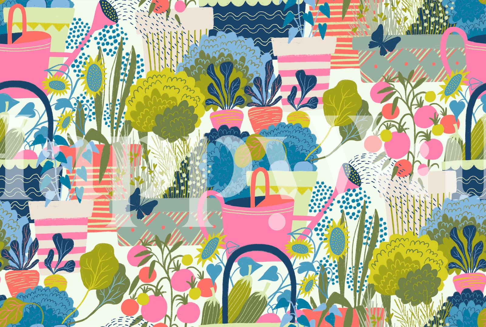 Colorful Floral Gardening Wallpaper