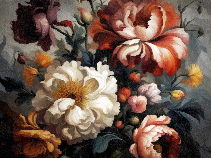 Moody Floral Wallpaper with Rich Colors