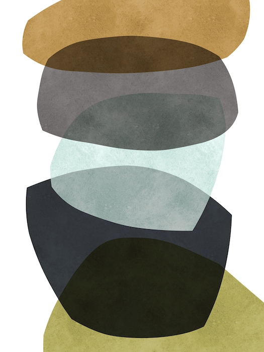 Colorful Abstract Rock Shapes Wallpaper