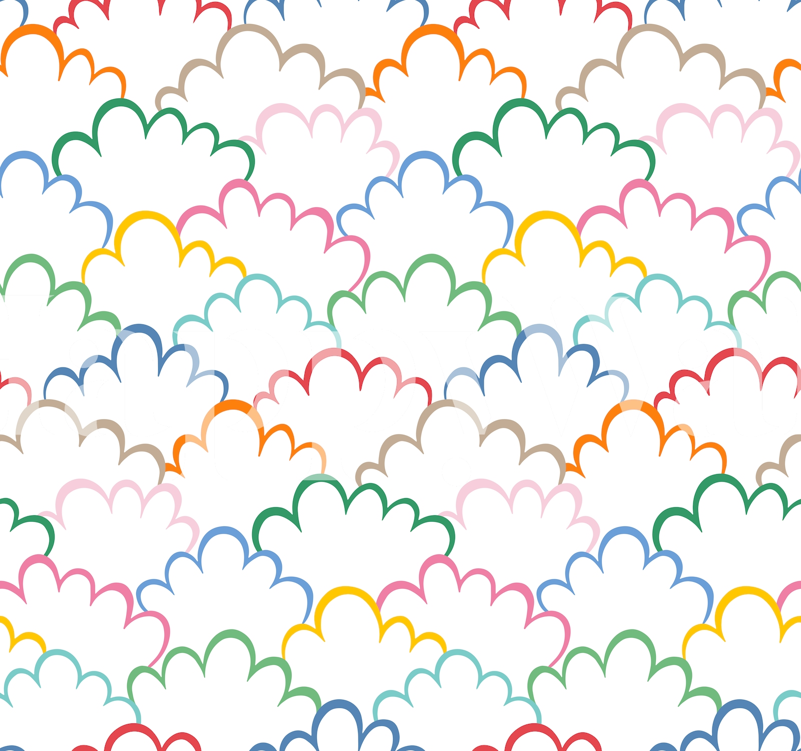 Colorful Cloud Wallpaper for Kids' Rooms