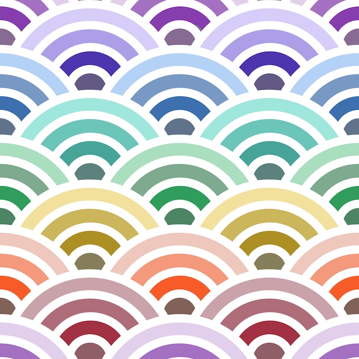 Rainbow Wave Pattern Wallpaper for Bedrooms