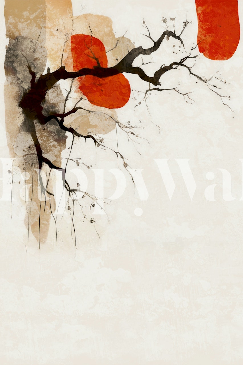 Japanese Tree Branches Wallpaper | happywall.com