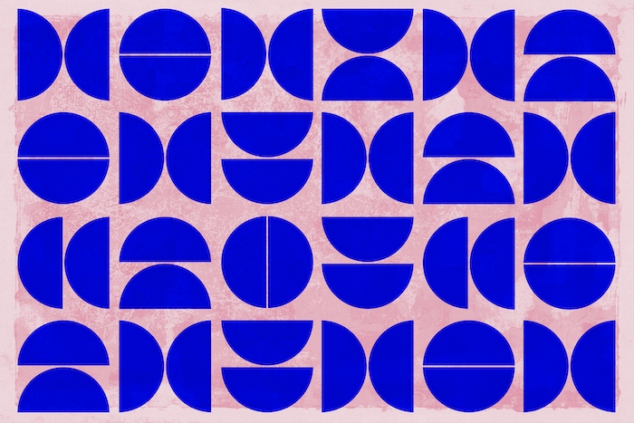 Modern Blue Mid-Century Wallpaper | Happywall