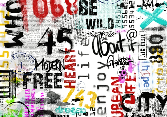 Urban Street Typography Wallpaper - Happywall