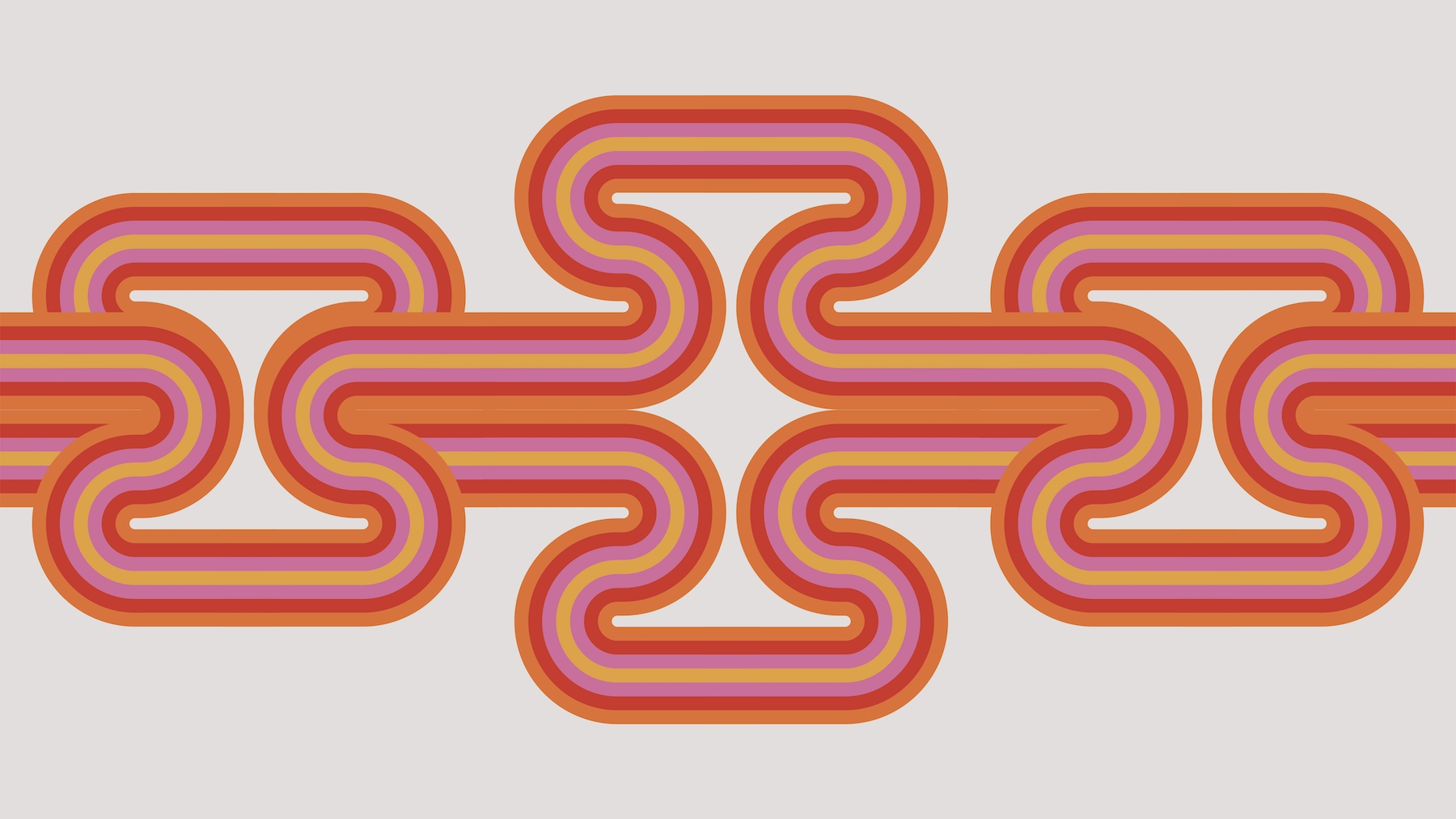 Seventies Curvy Wave wallpaper | Happywall