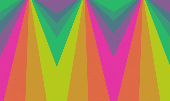 Bold Vintage Neon Stripes Wallpaper - Happywall