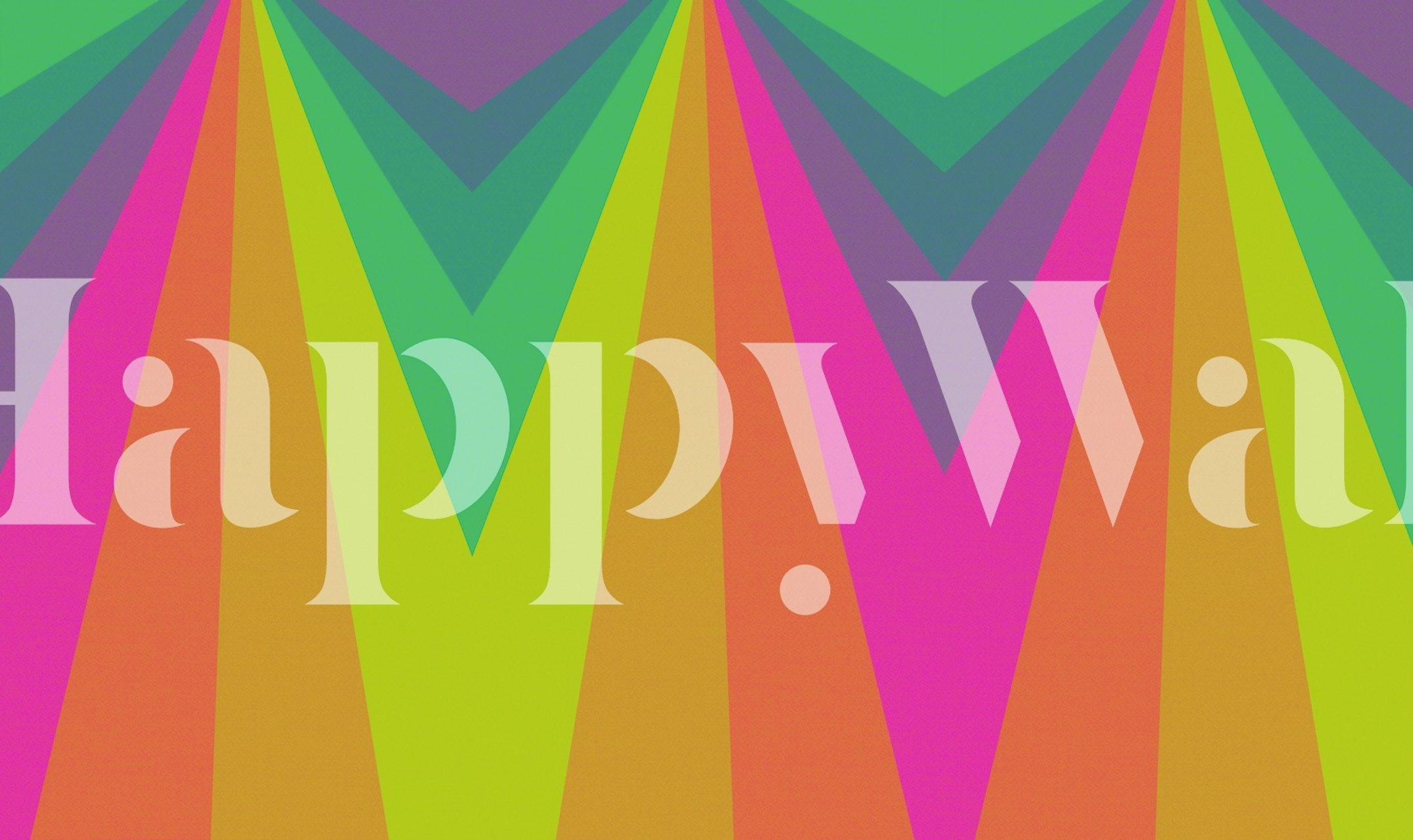 Bold Vintage Neon Stripes Wallpaper - Happywall