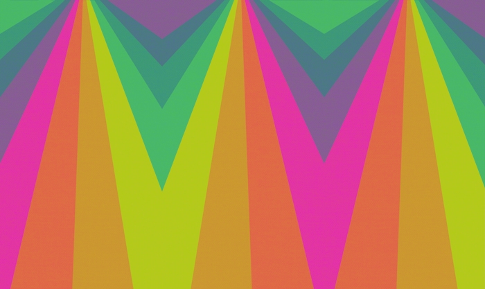 Bold Vintage Neon Stripes Wallpaper - Happywall