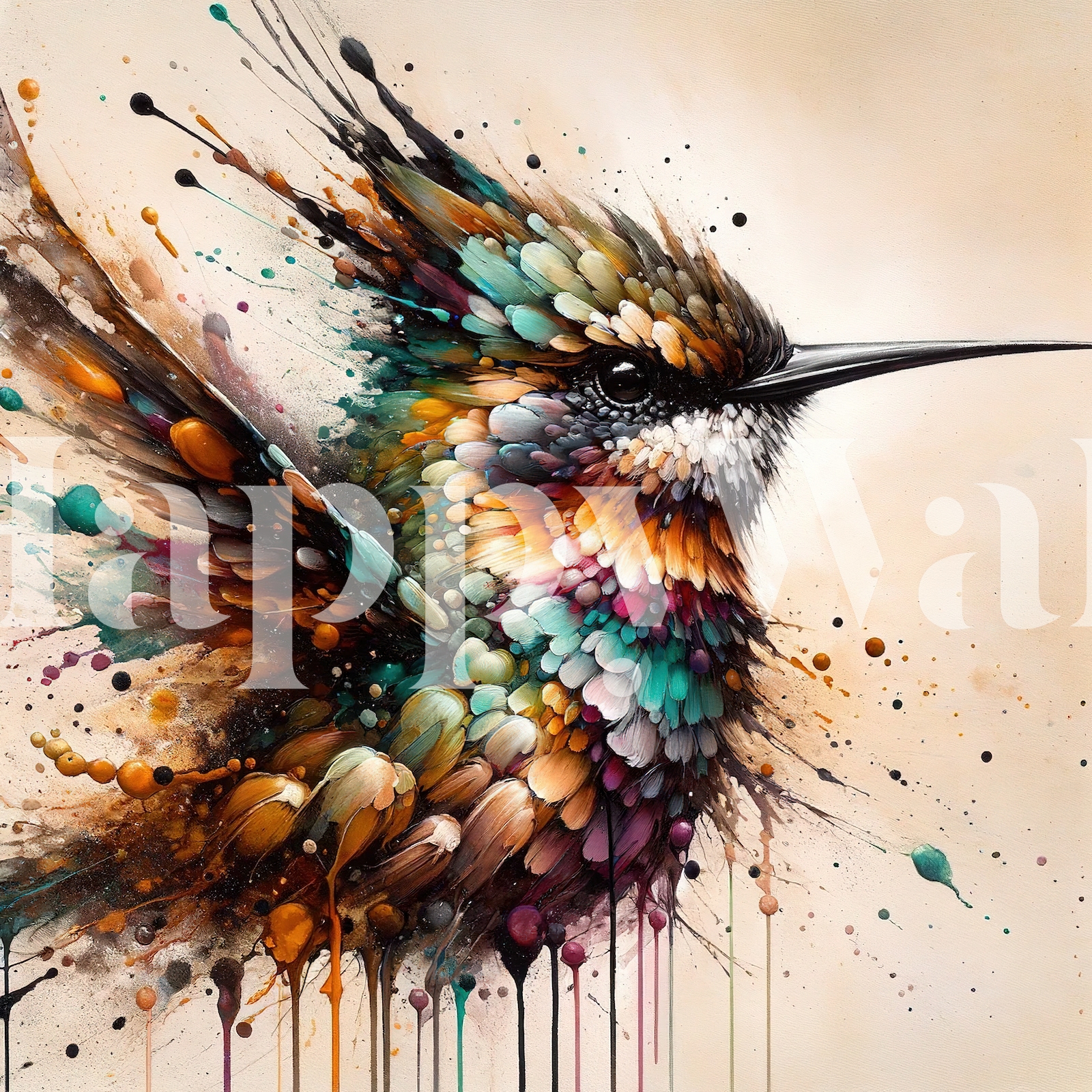 Colorful Hummingbird Art Wallpaper