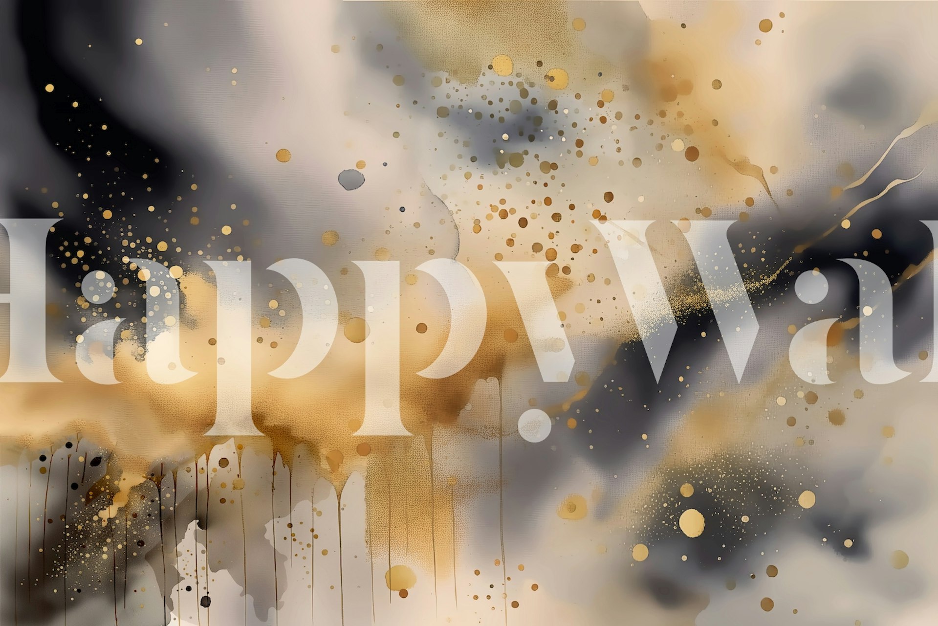 Gold Abstract Marble Wallpaper for Modern Homes