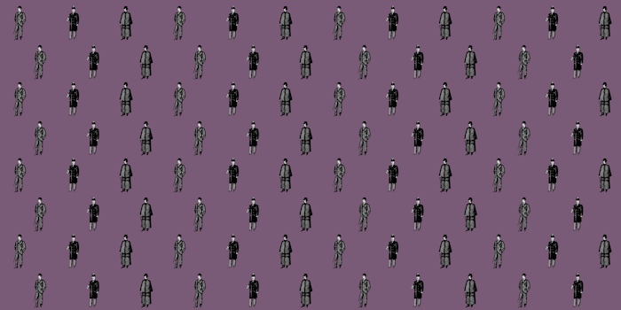 Vintage Man Pattern Wallpaper for Home Decor