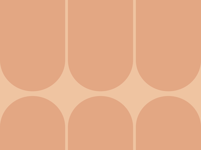 Peach Fuzz Mid-Century Wallpaper | Happywall