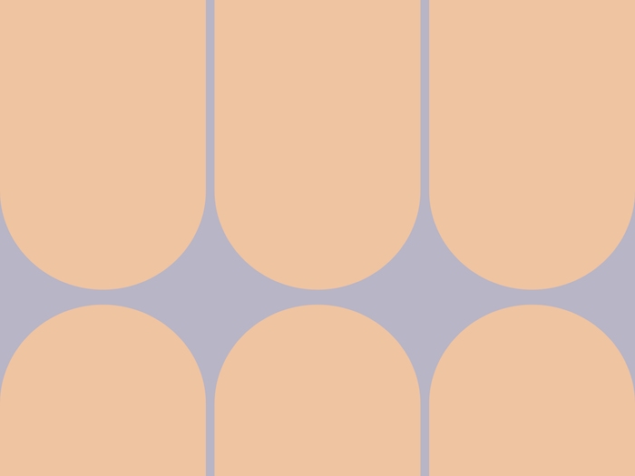 Geometric Peach Fuzz Mid-Century Wallpaper