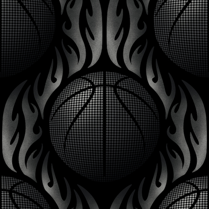 Black Basketball Flame Wallpaper