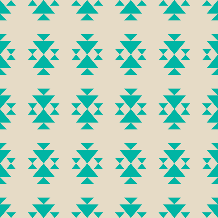 Minty Teal Green Geometric Shapes - Happywall