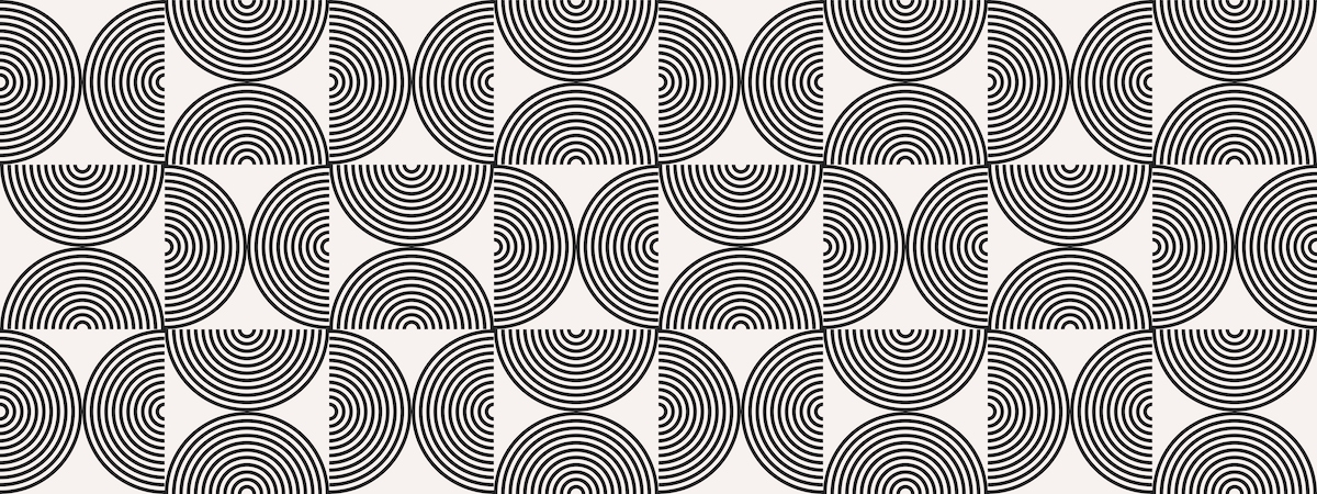 Lines and Circles Pattern Wallpaper | happywall.com