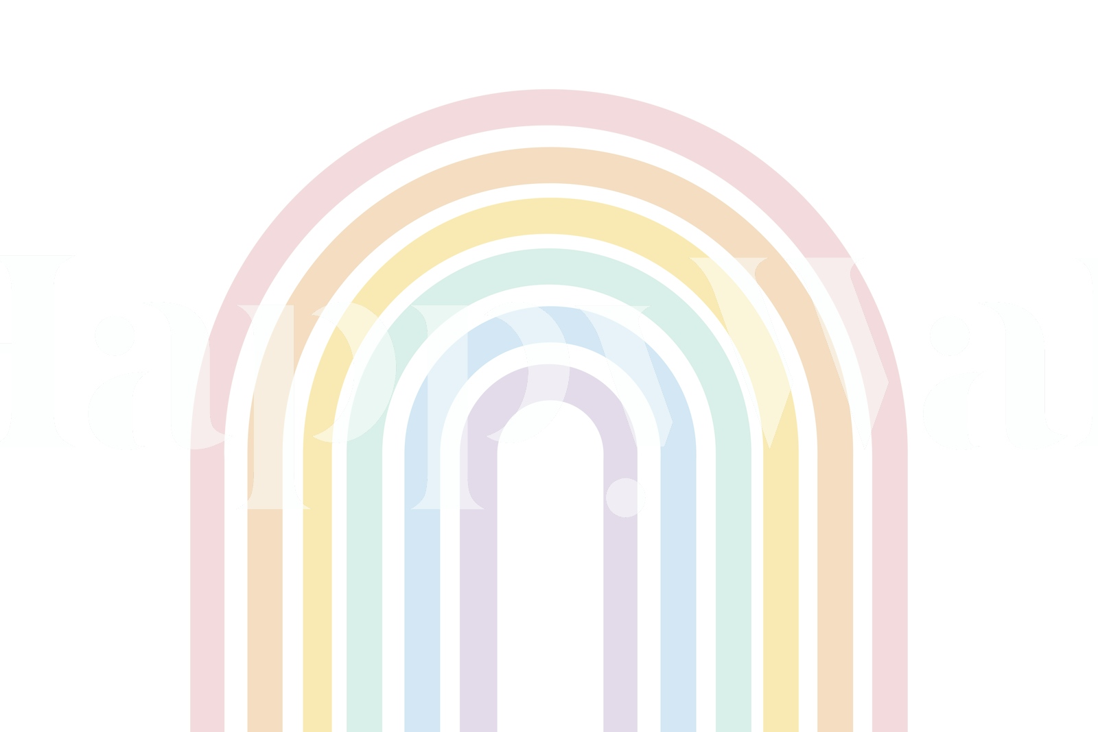 Dreamy Soft Pastel Rainbow Mural - Happywall.com