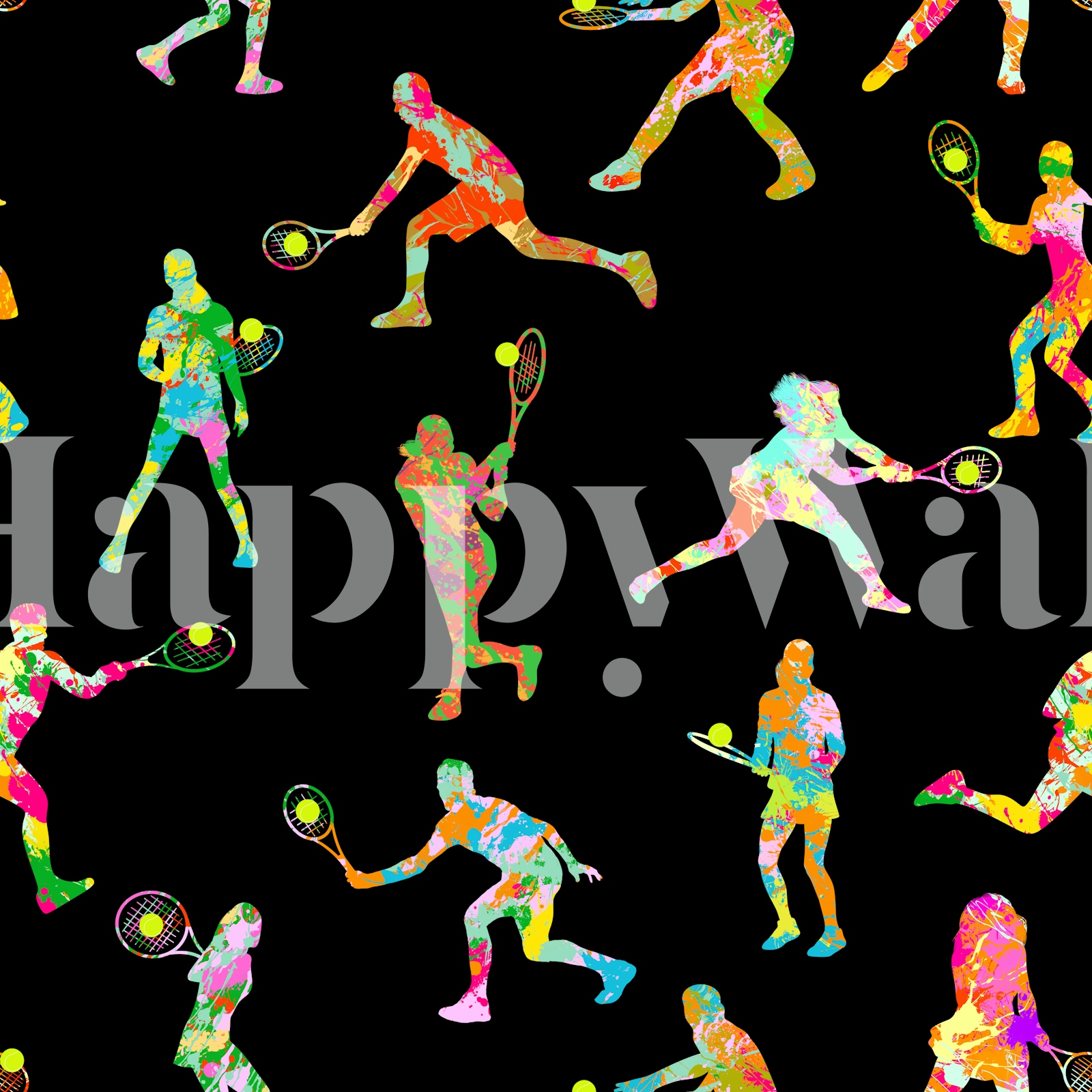 Colorful Tennis Player Wallpaper