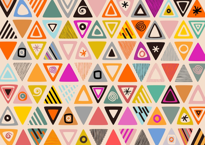 Colorful Geometric Triangle Wallpaper