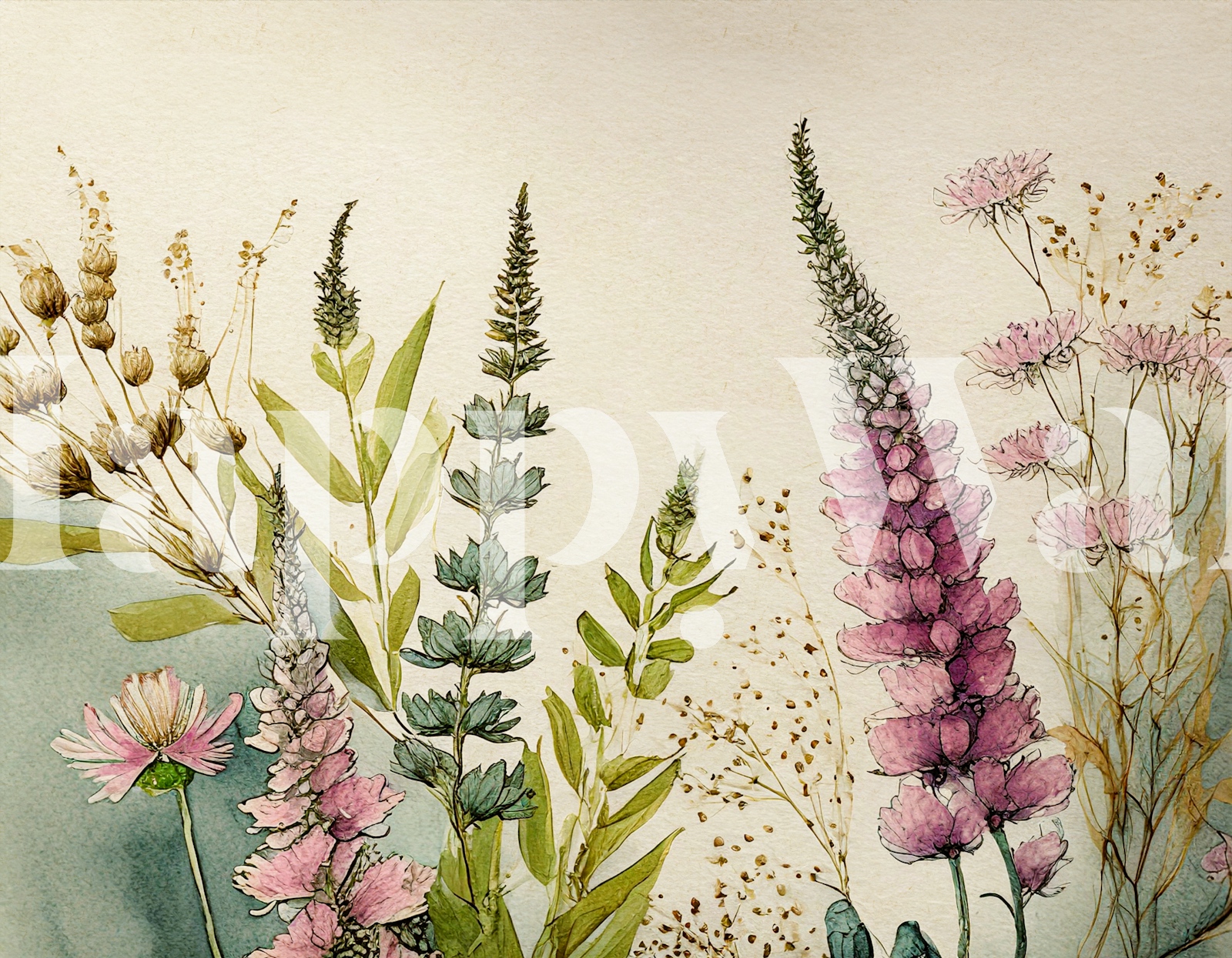 Wild Spring Meadow Wallpaper | happywall.com