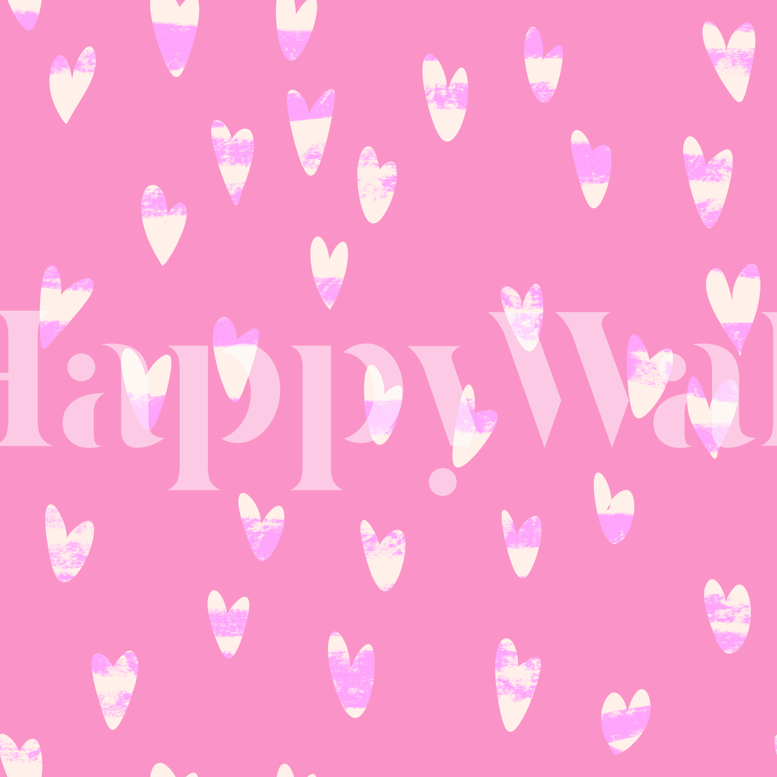 Pink Hearts Watercolor Wallpaper