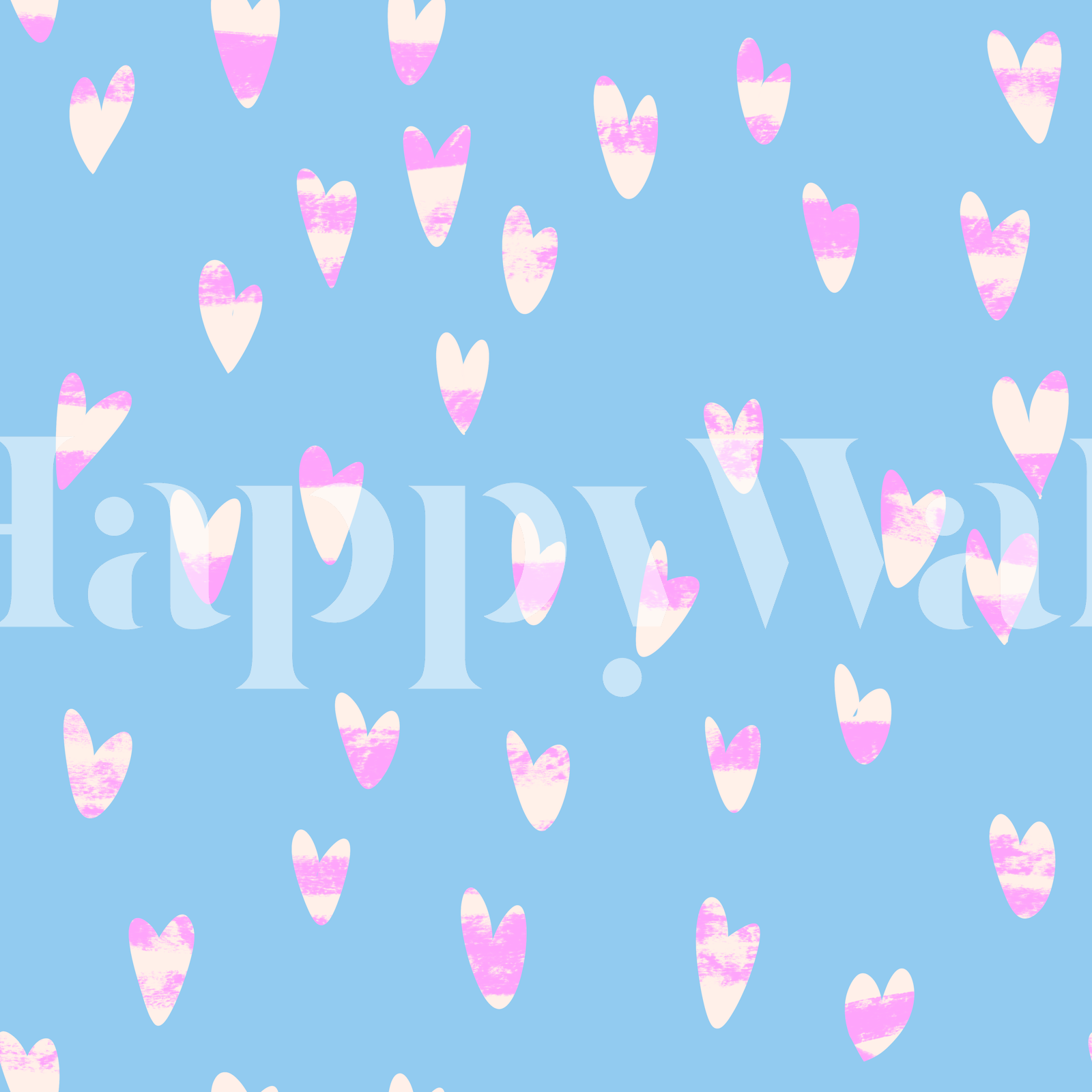 Colorful Heart Pattern Wallpaper for Kids