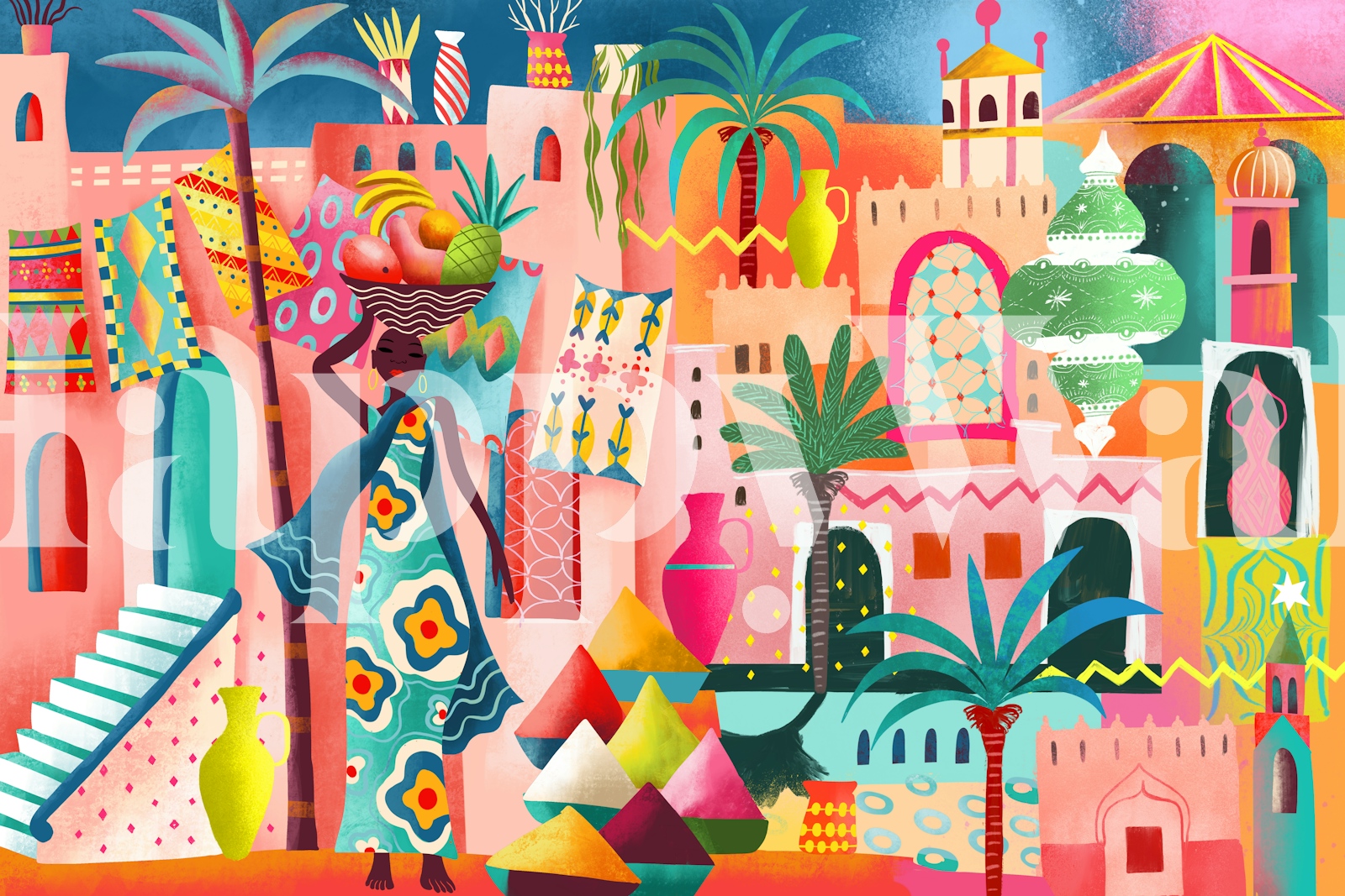 Moroccan Afternoon Impressions Wallpaper