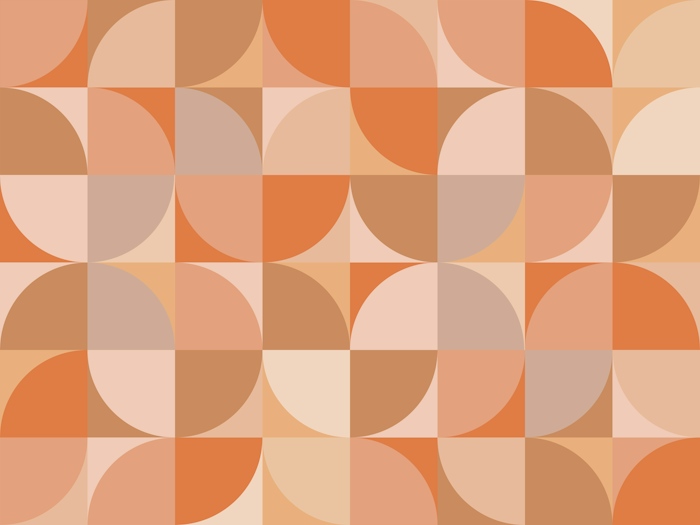 Mid-Century Peach Fuzz Wallpaper