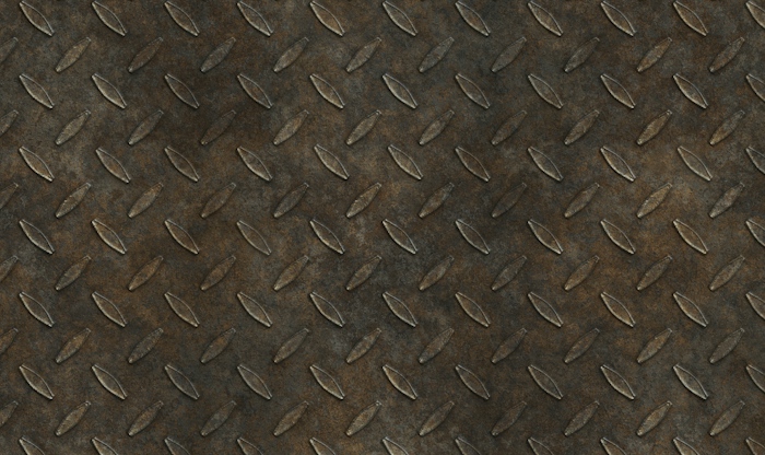Rusty Diamond Plate Textured Wallpaper